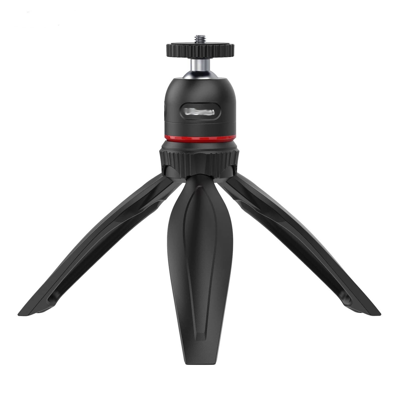 DSFEOIGY Tabletop Mini Camera Tripod for Phone Stand 1/4 Inch Screw 1.5kg Load Capacity for DSLR Action Camera Live Streaming (Color : Black)