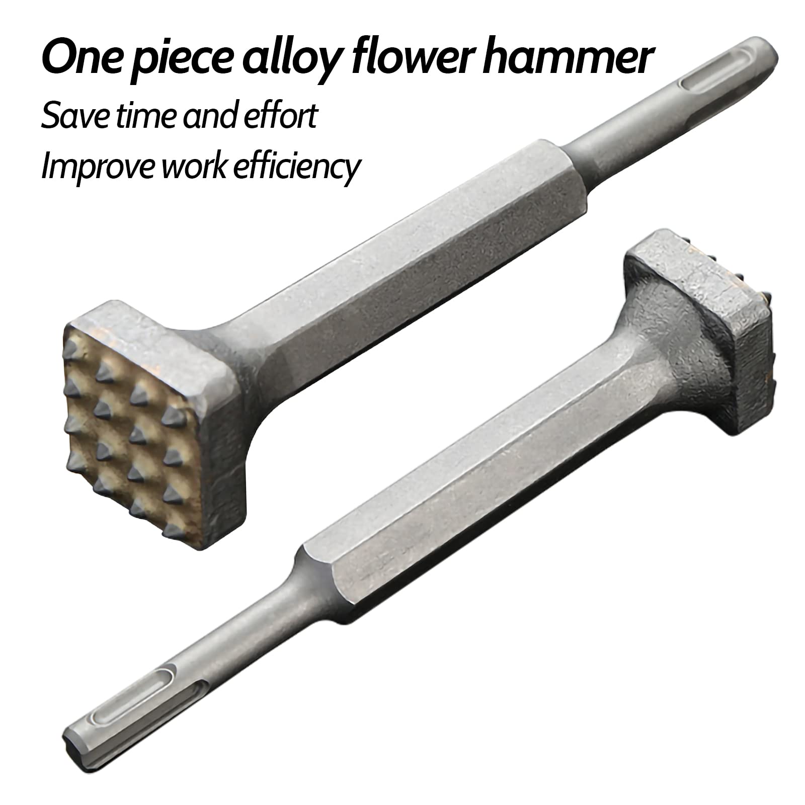 Jifeijidian Replacement SDS Plus Bushing Tool 1/4 Inch Square Head Concrete Roughness Coating Remove Bushing Bit for Universal Concrete Stone Brick Wall Screw Installation (SDS Plus 16 Pins)