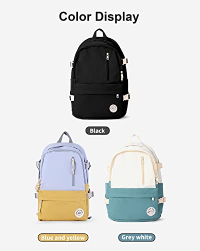 VGOCO School Backpack for Teens Girls Boys, Middle High School Bookbag Unisex Lightweight Backpack Bag Water-proof Casual Rucksack for Women Men, Fits 14 inch Laptop Work Daypack Blue Yellow