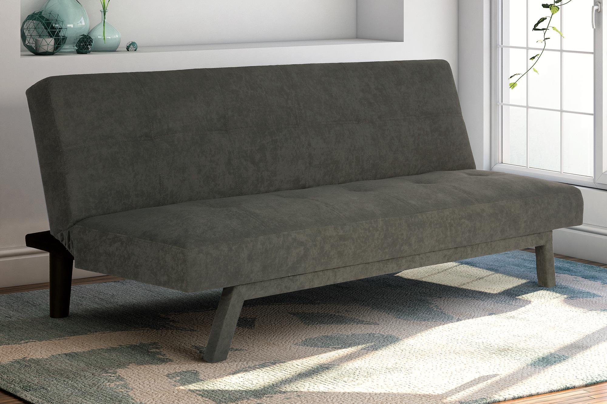 DHP Austin Futon, Grey Microfiber, Gray