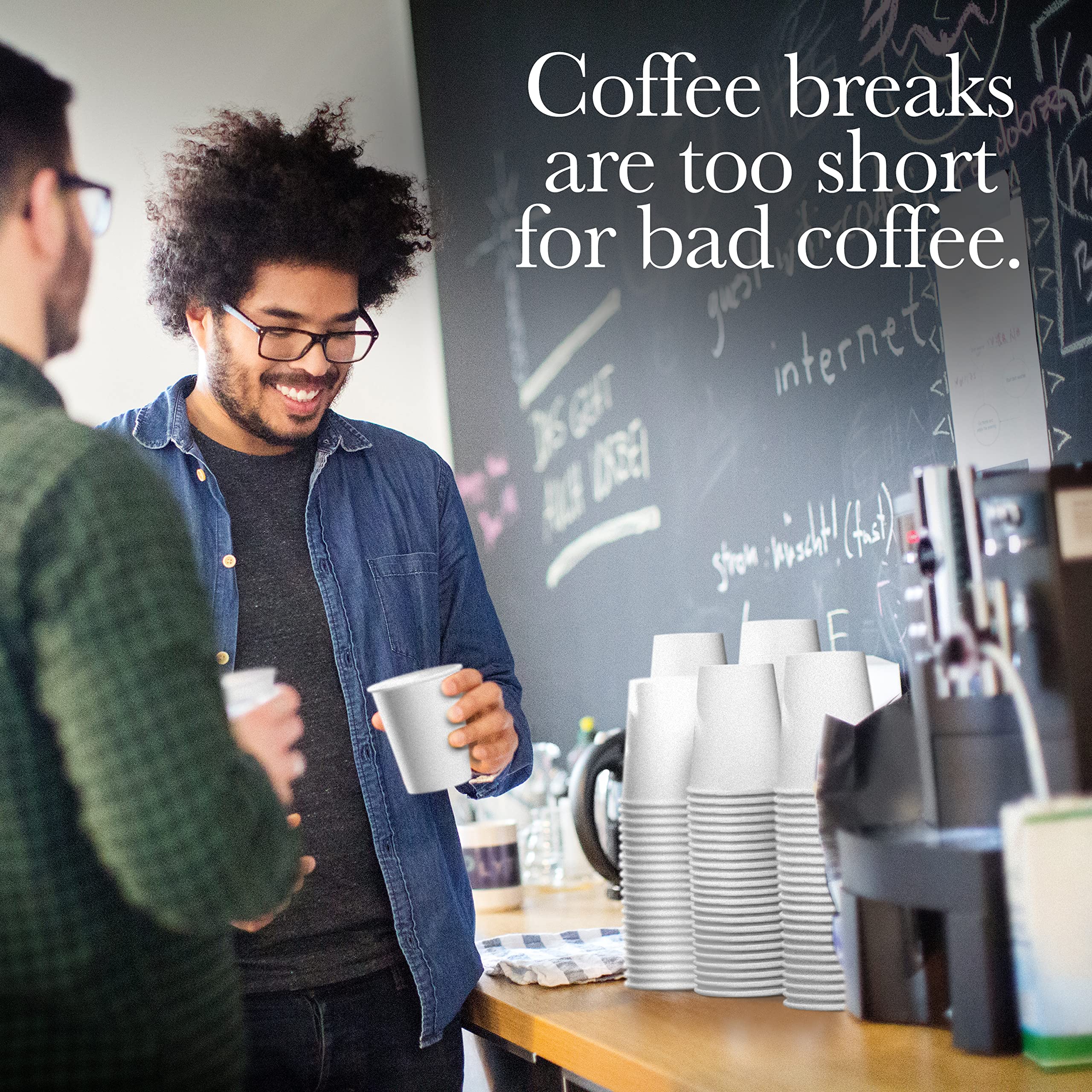 Disposable Paper Coffee Cups - 10 Oz (100 Pack) - Paper Cups, Hot Cups, Hot Beverage Cups for Tea, Hot Chocolate, Water for Hot and Cold Drinks - Eco Friendly