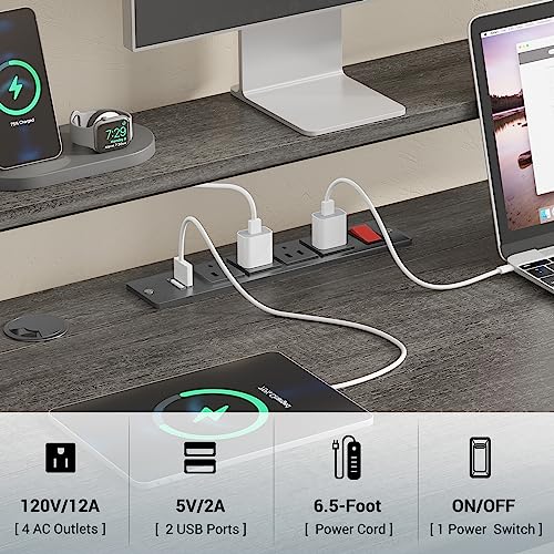 SEDETA L Shaped Desk, 66" Home Office Desk with File Drawer & Power Outlet, Gaming Desk with Led Lights, Corner Computer Desk with Monitor Shelf, Printer Storage Shelves, Two Person Desk, Grey
