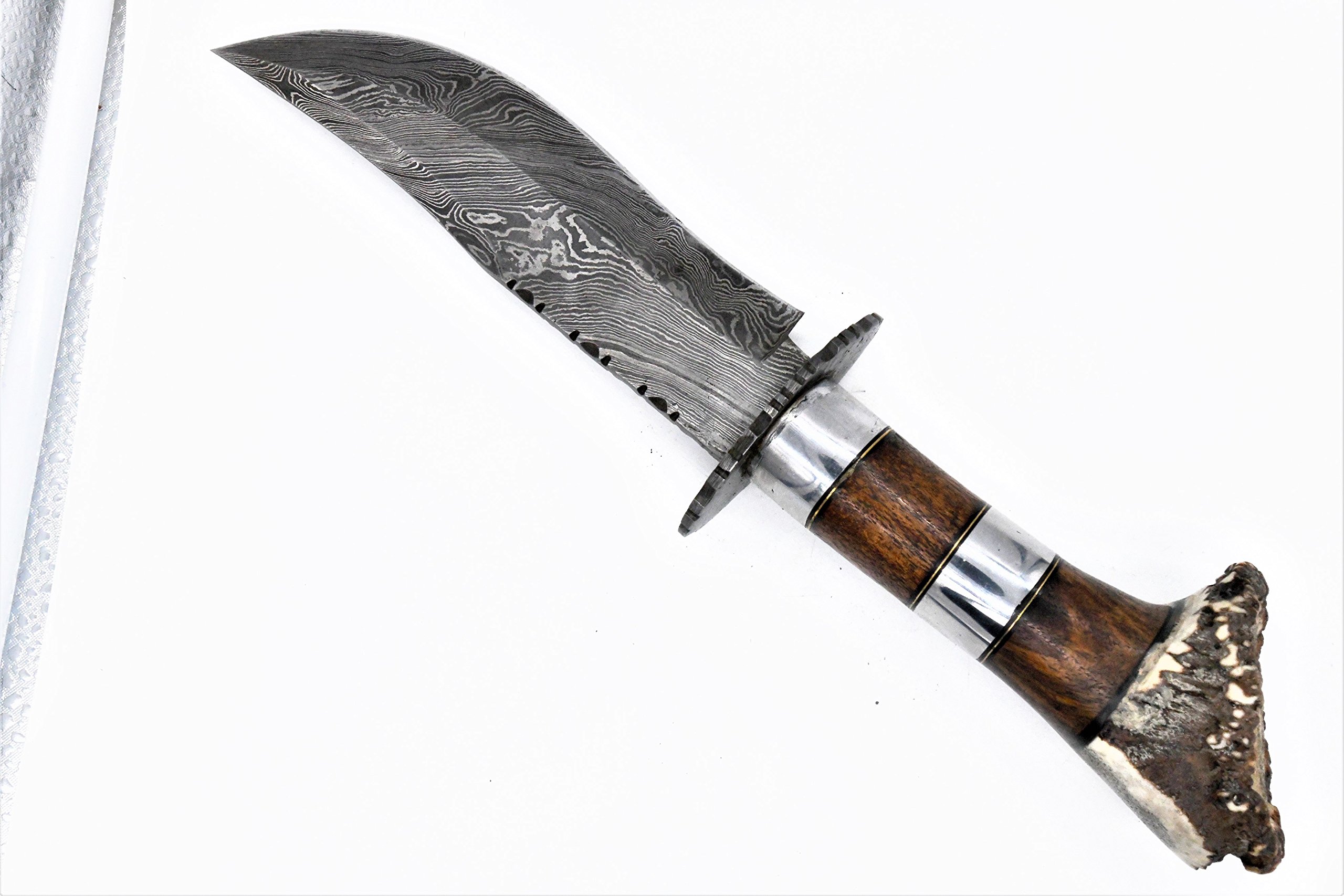 DKC-822 HOGWART Bowie Damascus Steel Hunting Knife 13.5" Long 7.5" Blade 19oz