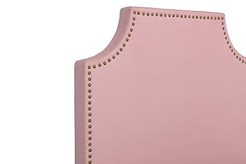 DHP Melita Linen Upholstered Platform Bed Frame,Pink, Twin