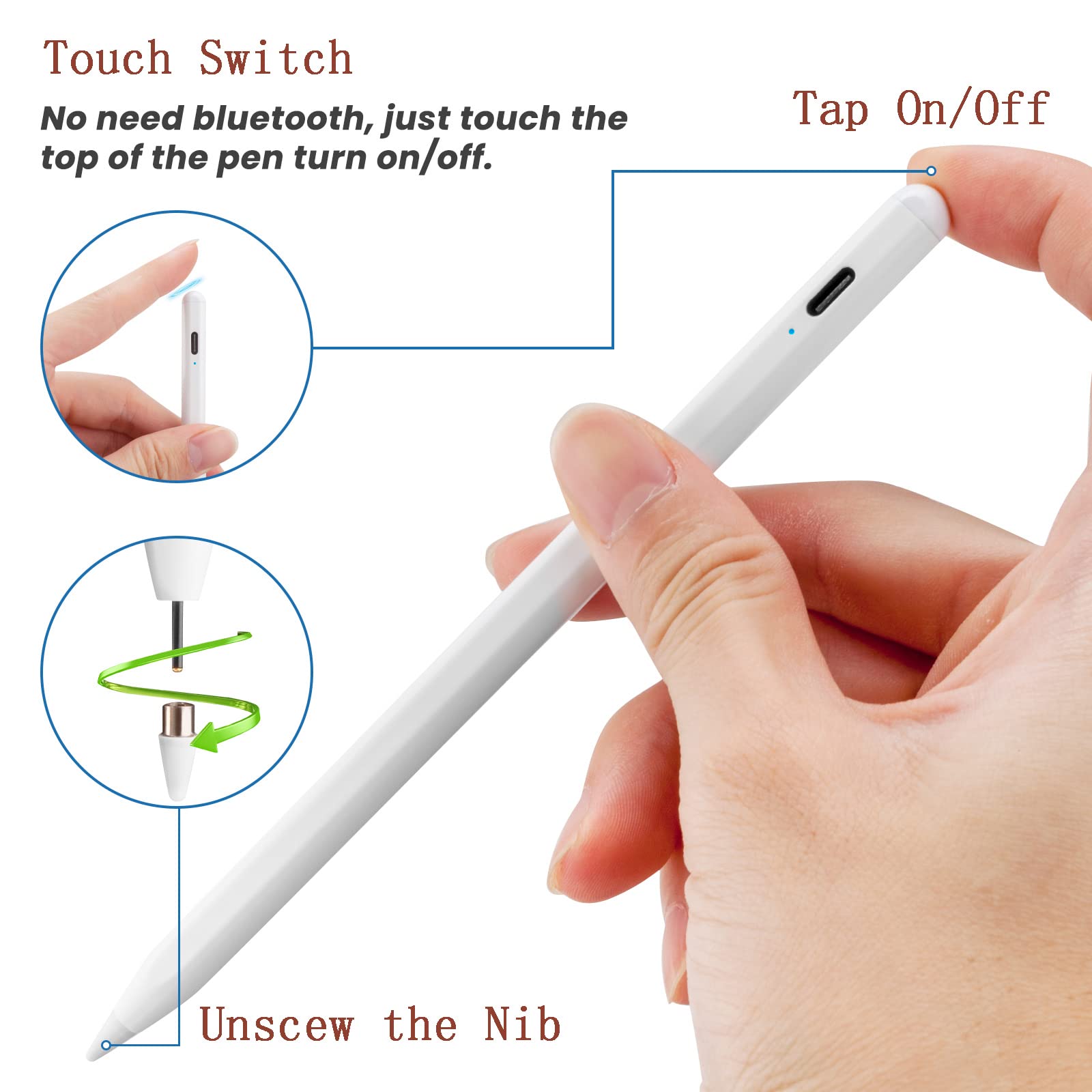 Stylus Pen for iPhone 13 Pro Max Pencil,2022 New Stylist Drawing Pen Compatible with Apple iPhone 13 Pro Max Precise 1.5mm POM Fine Point Tip,White