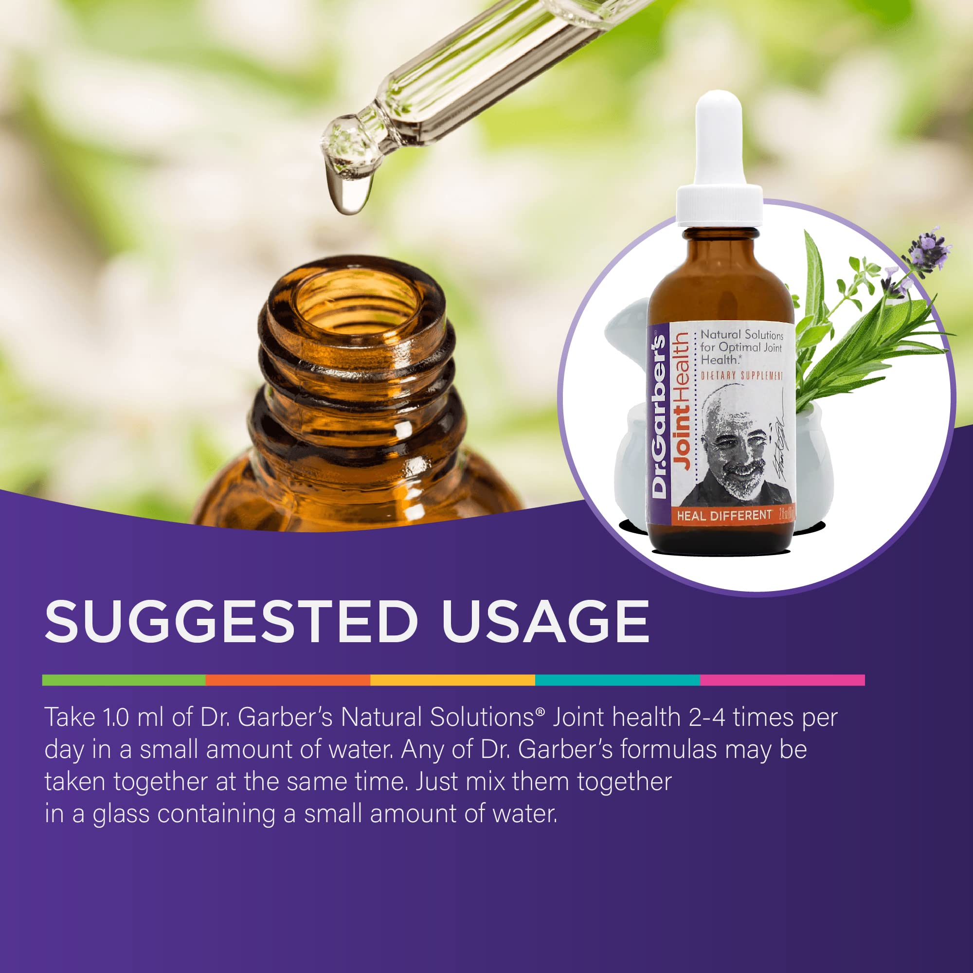 Dr. Garber's Natural Solutions Joint Health Oral Drops - Gemmotherapy Liquid Supplement for Healthy Joint Support & Function, Joint Repair, and Improved Mobility & Flexibility - 60ml