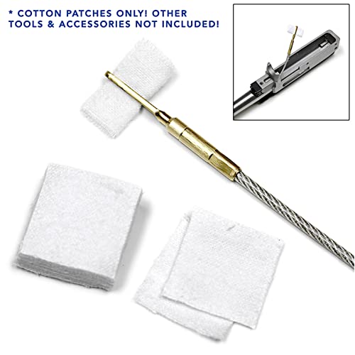 Cotton 2-1/4" Gun Cleaning Patches 9mm .357 .38 .40 .45 Caliber Pistol Rifle (500 Pieces)