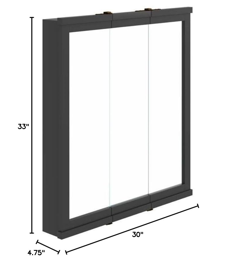 DHP Otum Bathroom 3 Door Mirrored Medicine Cabinet and Organizer, Surface Mount Wall Storage, Black