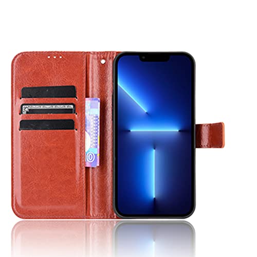 MojieRy Phone Cover Wallet Folio Case for XIAOMI MI Note 10, Premium PU Leather Slim Fit Cover for MI Note 10, 3 Card Slots, Feel Good, Brown