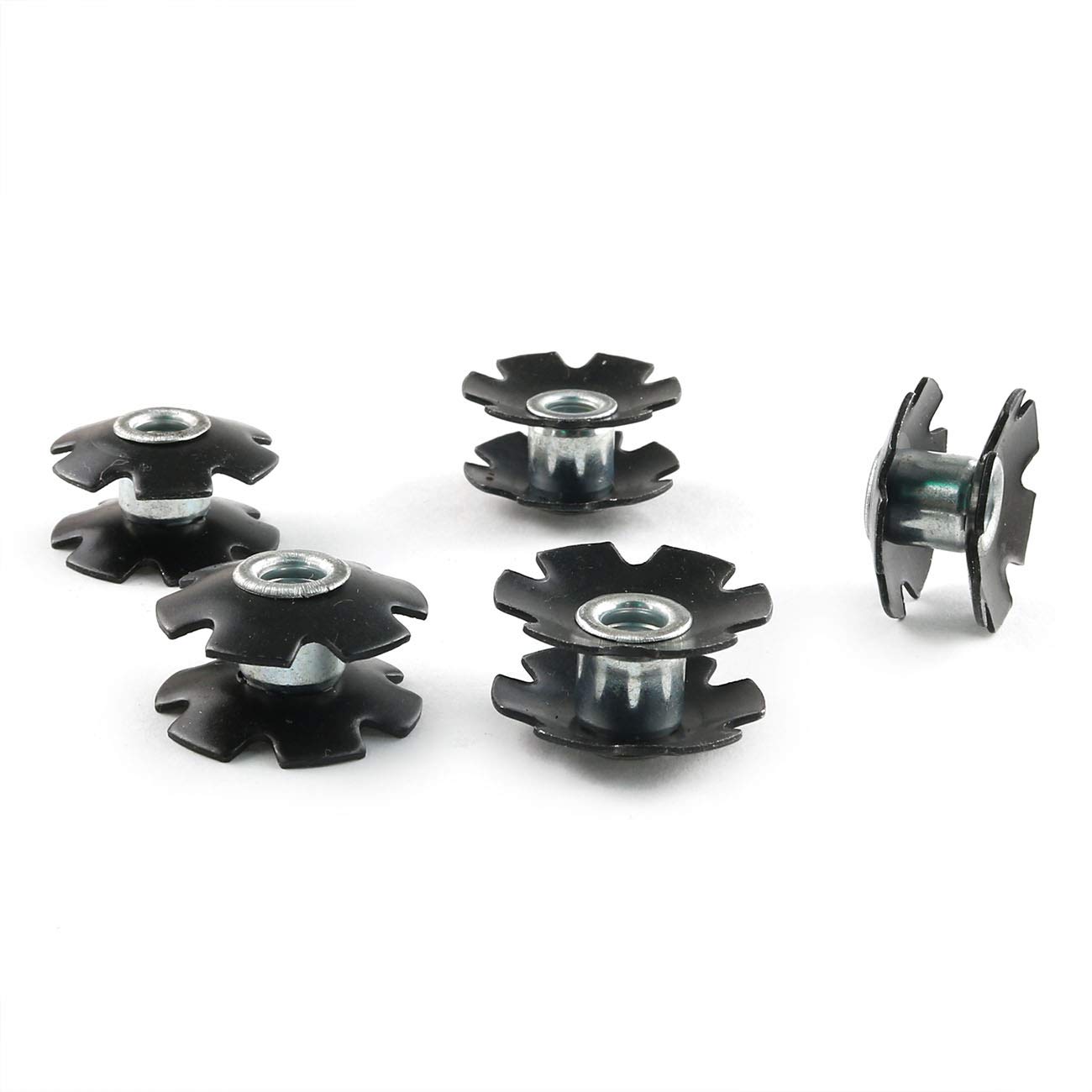 E-outstanding 5PCS Mountain Road Bike Headset Star Nuts Cycling Bicycle Steerer Headset Star Nuts for Fork 1-1/8