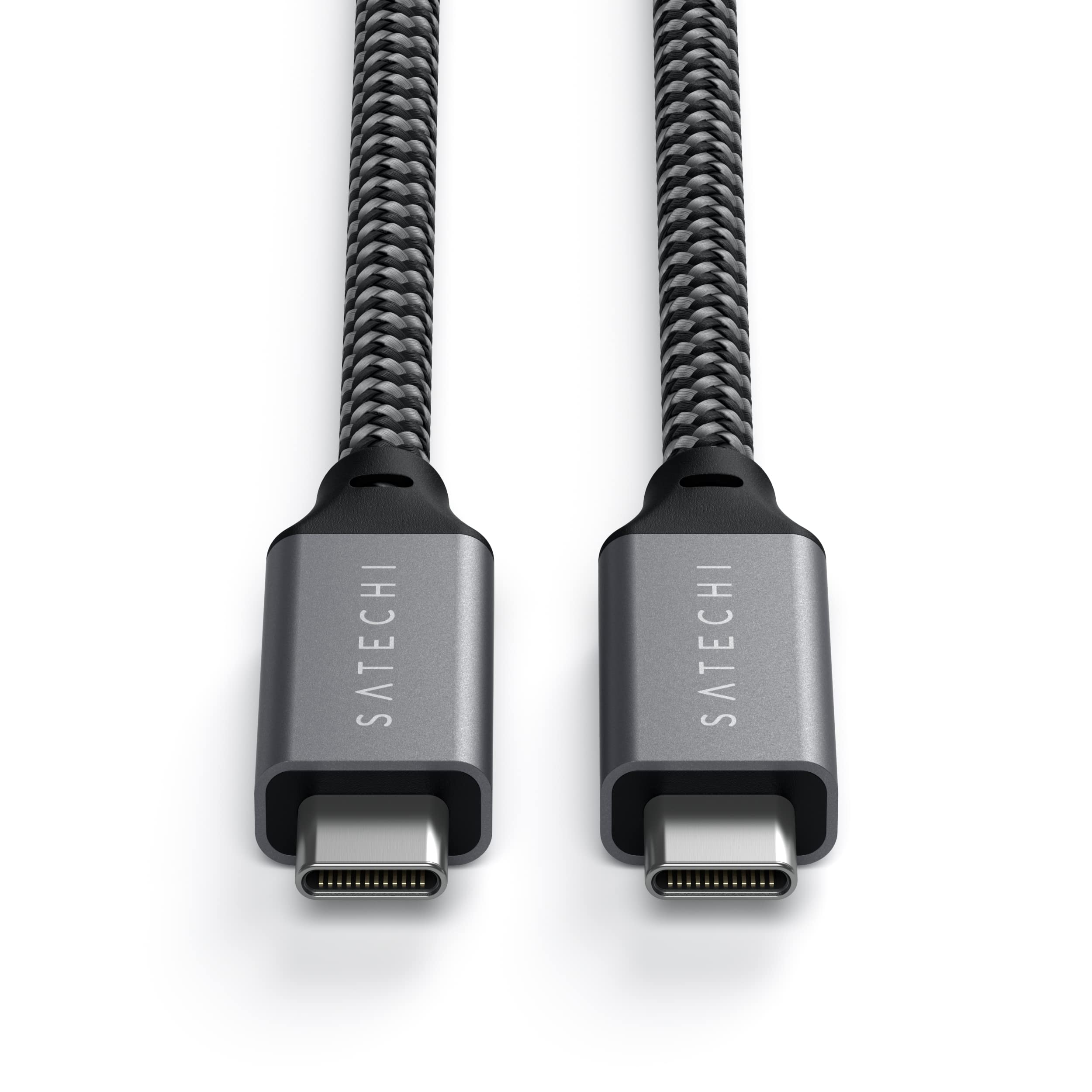 Satechi USB C to USB C 4.0 Pro Cable, 140W Power Delivery, 8K Resolution @ 60Hz, 4K @ 120Hz Single or 4K @ 60Hz Dual Display, 40Gbps Data Transfer, Downward Compatible to 2.0 USB C Devices (10in/25cm)