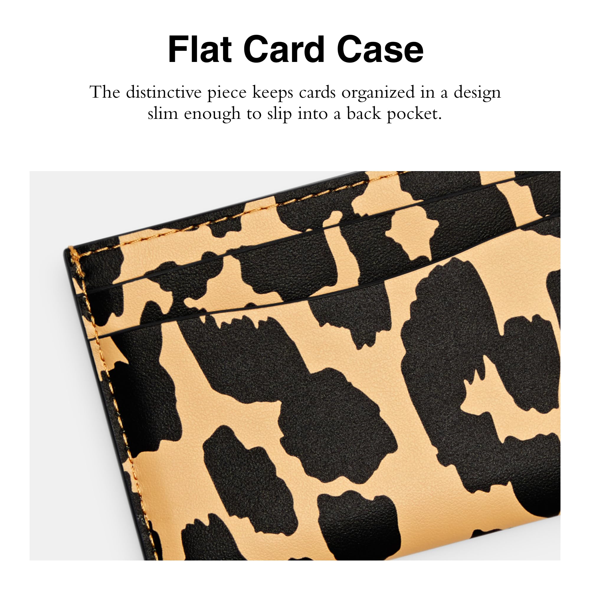 Coach Essential Leopard Printed Leather Card Case, Leopard