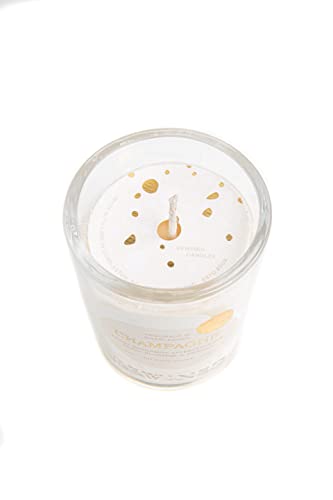 Rewined - Premium Champagne Scented Candles (6oz) - Velvety Smooth, Smoky Scented with Notes of Peony, Bergamot, Peach Blossom & Brioche - Non Toxic Candles