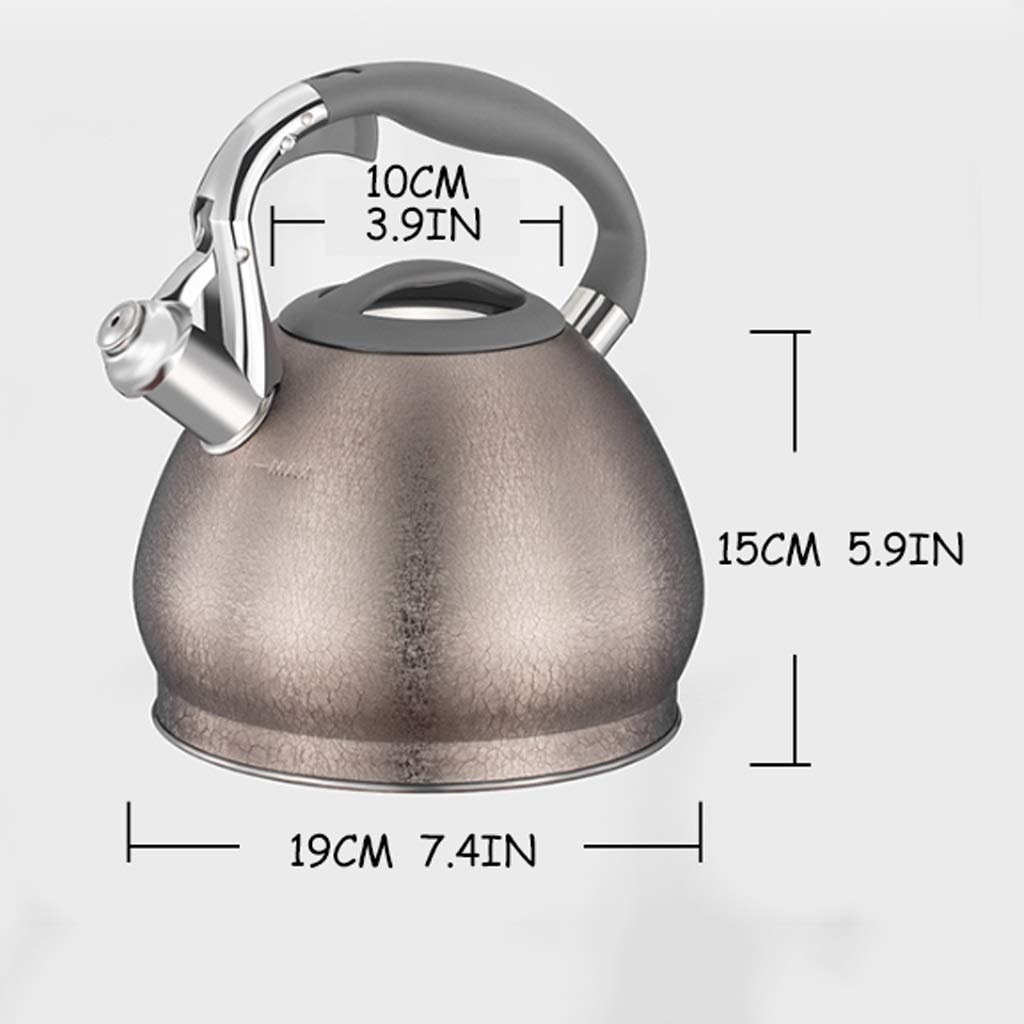Creative Gas Kettle Large Capacity Kettle Stainless Steel Teapot Stove With Ergonomic Handle Household Teapot (3L/101.4OZ) Multifunctional water kettle