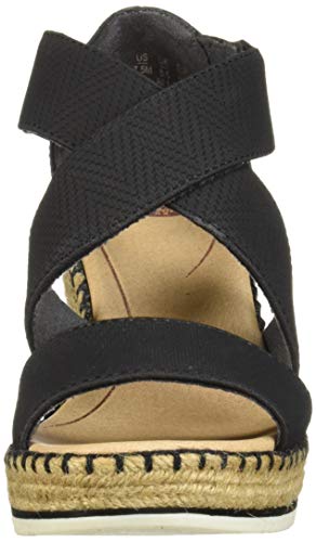 Dr. Scholl's Shoes Women's Vacay Espadrille Wedge Sandal, Black Altitude Print, 6 M US