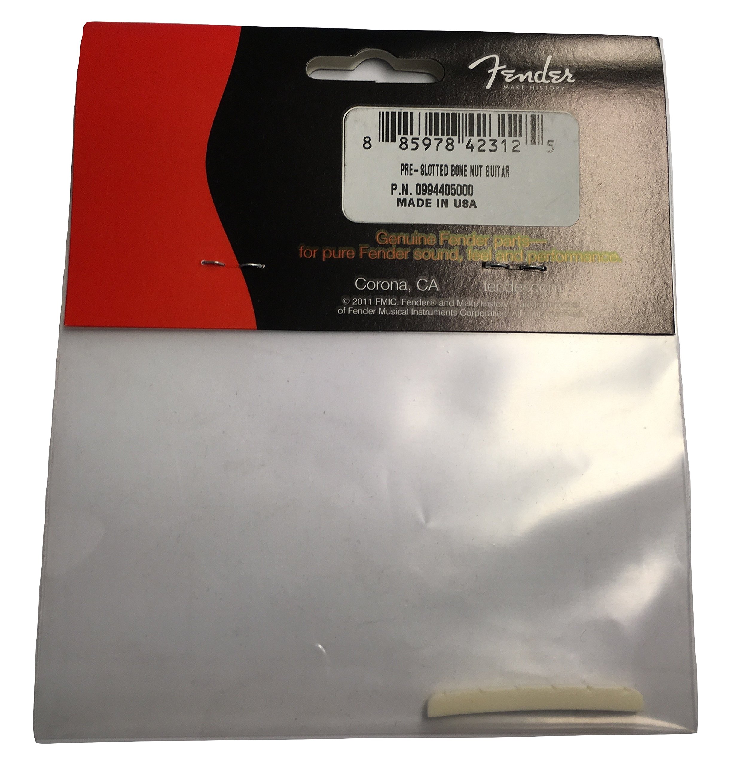 Fender Vintage Style Stratocaster/Telecaster Electric Guitar Pre-Slotted Bone Nut & F Neckplate Chrome