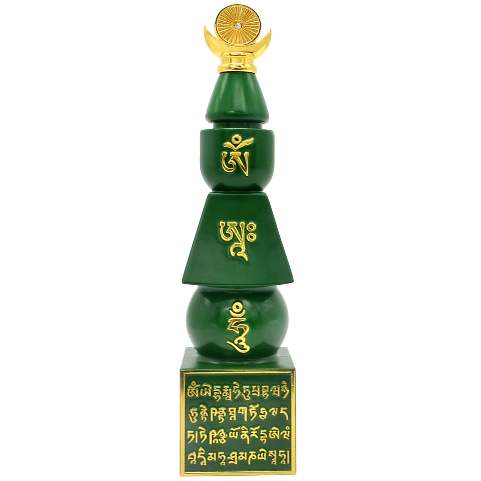 Feng Shui Green Tibetan Tower 5 Element Emerald Pagoda W5372