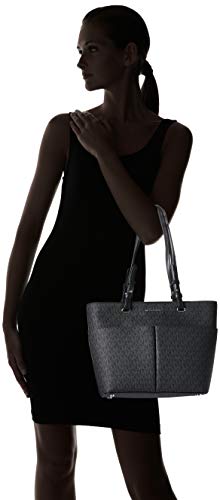 Michael Michael Kors Bedford Medium Top Zip Pocket Tote Black One Size