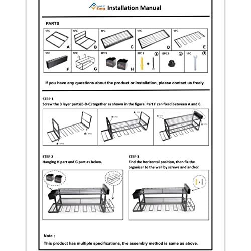 Make It Easy - Super Power Organizer Of Tools - 10 in ALL - Power Tool Storage Rack - Power Tool Organizer Shelf - Heavy Duty Floating Tool Shelf