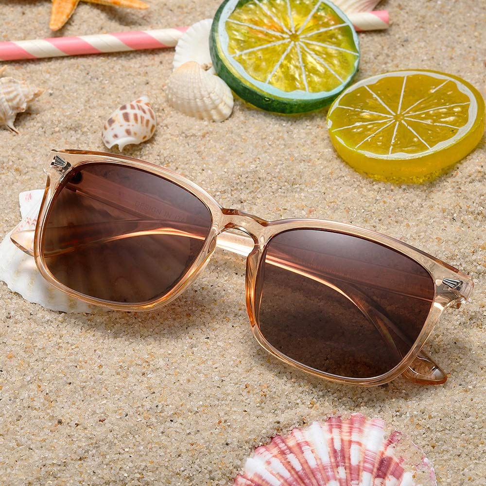DUSHINE Polarized Sunglasses for Women Classic Retro Style 100% UV Protection