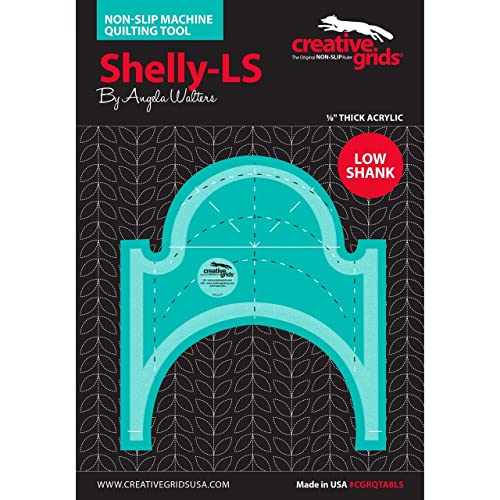 Creative Grids Non-Slip Low Shank Machine Quilting Ruler Shelly - CGRQTA8LS