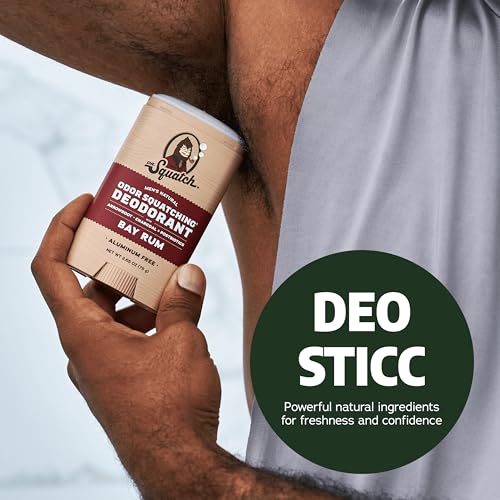 Dr. Squatch Natural Deodorant for Men โ Odor-Squatching Men's Deodorant Aluminum Free - Pine Tar + Birchwood Breeze (2.65 oz, 2 Pack)