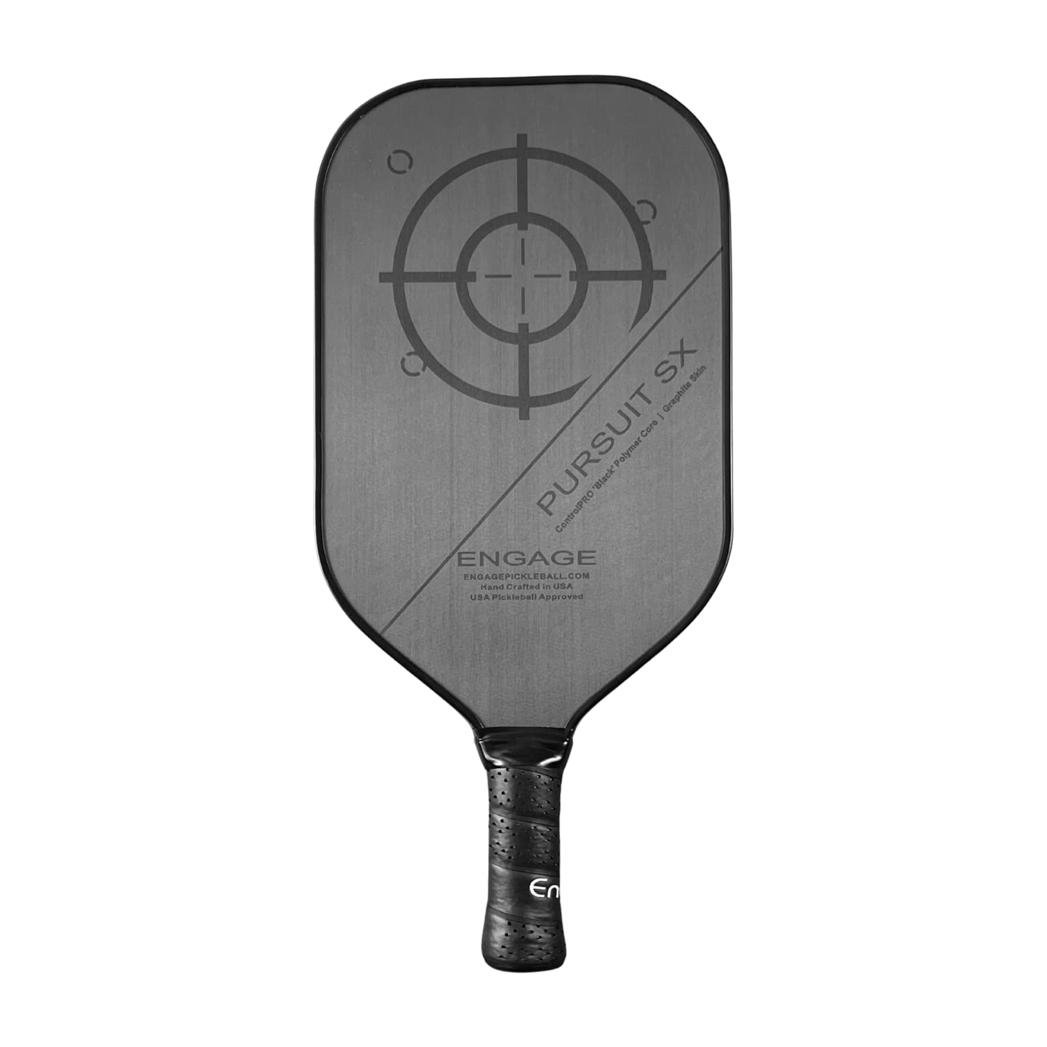 Engage Pickleball Pursuit SX Pickleball Paddle - Graphite Pickleball Paddle with Black Core - USAPA Approved - Made in USA (5/8" for Control (6.0), 6.0 Lite (7.6-7.9oz))