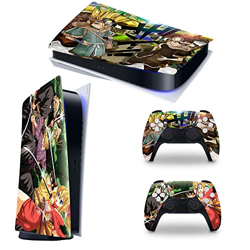 Dr. Stone Anime PS5 Standard Edition Whole Body Vinyl Skin Sticker Decal Cover for PlayStation 5 System Console and Controllers