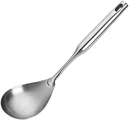 Rice Scooper Spoon Stainless Steel Serving Ladle,Dinner Spoon Serving Spoon, 304 Stainless Steel 12.5 Inch Premium Brushed Stainless Steel Large Serving Spoon Kitchen Tool