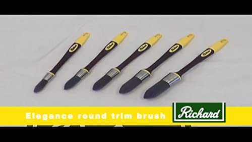 Richard 13400 5/8", 3/4" and 1" Elegance Trim Paint Brush, 3 Pack. Edge Painting Tool, Trim Painting Tool, Cutting-in Tool for Windows and Ceilings. No-Shed, bristles.