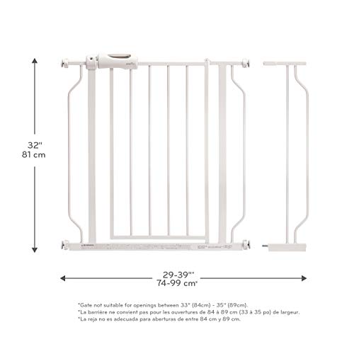 Evenflo Easy Walk-Thru Pressure-Mounted Pass-Through Gate, White