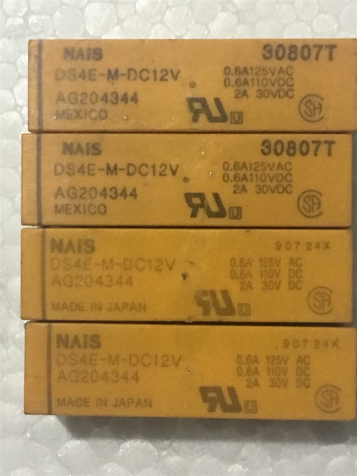 EVOLVY 5PC Relais DS4E-M-DC12V DS4EMDC12V DS4E-M DC12V DS4E-DC12V DS4E Nais DIP14