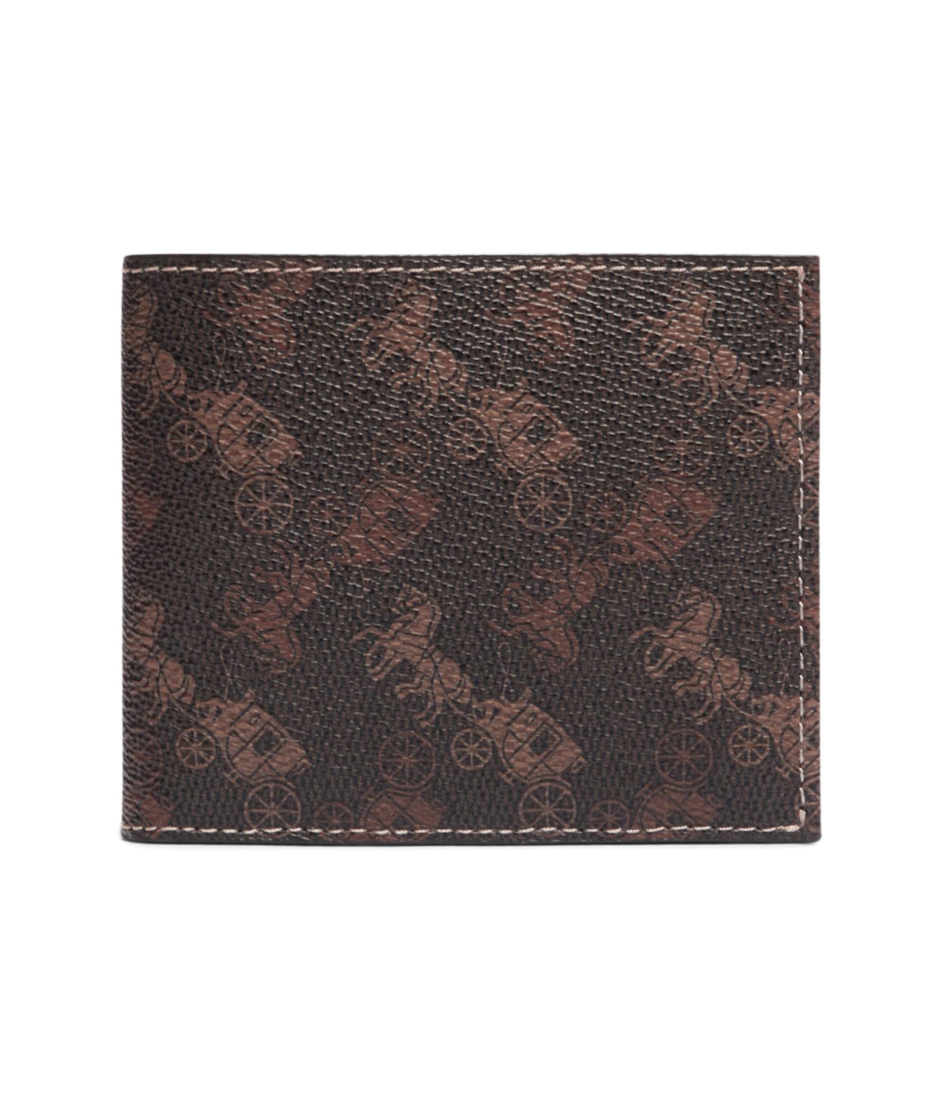 Coach Refined Double Billfold in Horse and Carriage Coated Canvas Truffle One Size
