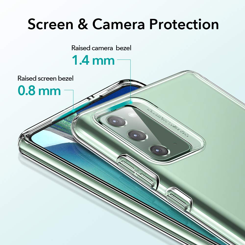 ESR Metal Kickstand Case for Samsung Galaxy Note20, Clear