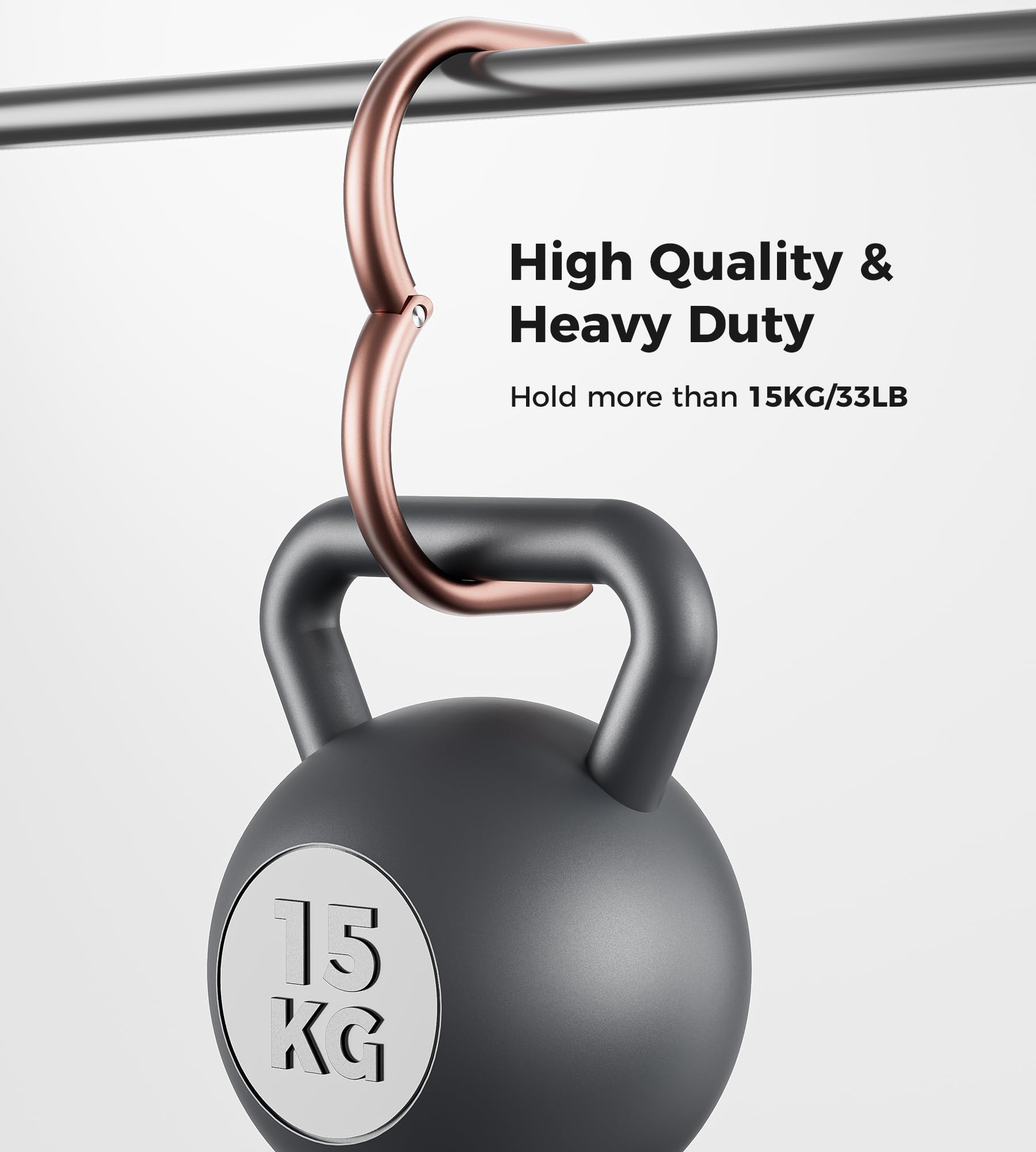 enGMOLPHY [2023 Upgraded Handbag Hook Hanger, Holds Up to 33LB, Purse Hook for Desk, Under Table Bar Handbag Hanger, Stylish Purse Holder Storage Hook-Rose Gold
