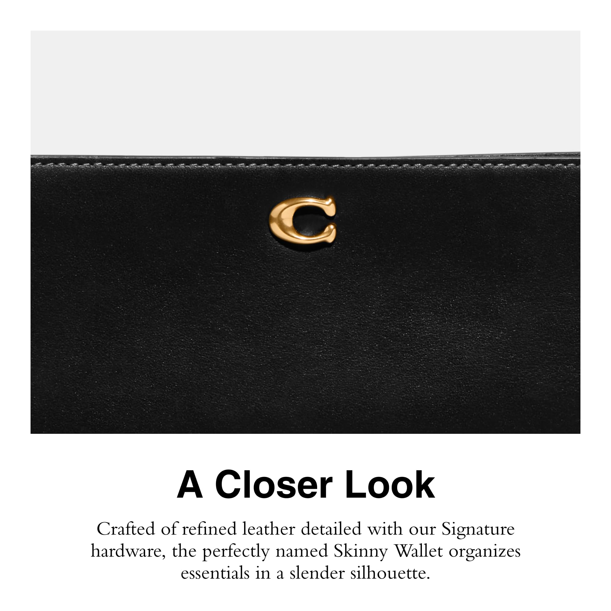 Coach Smooth LTH Skinny Wall, Black