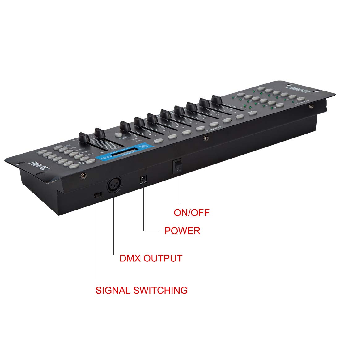 DMX Controller, MARYGEL 192 DMX 512 Controller for Dj Lights Stage Light Mixer Board Console for Party Disco Pub Night Club KTV Bars