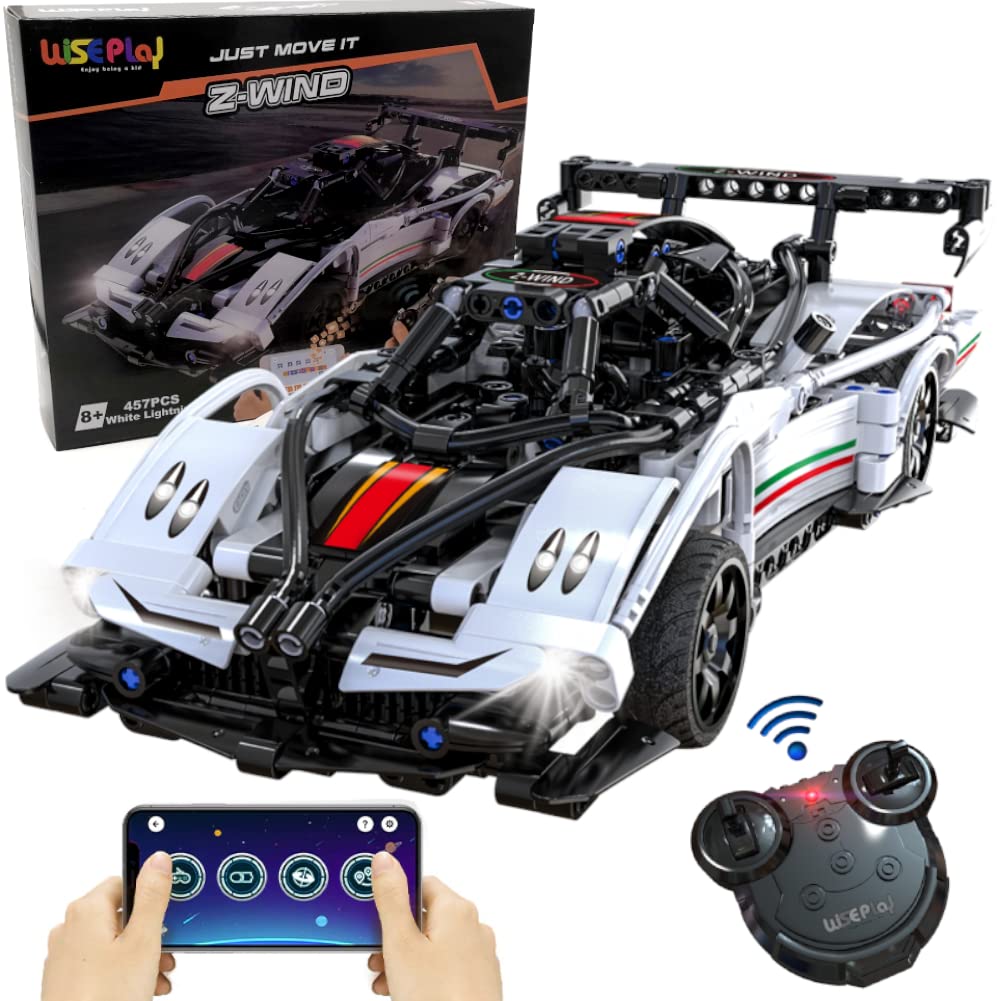 WISEPLAY Model Car Kits to Build for Adults and Kids 9 12 14 Year - STEM Projects for Kids Ages 8 12 16 yr - Build Your Own Remote Control Building Car Kit - Great STEM Building Toy Gifts 457 Pieces