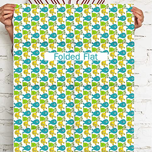 MAYPLUSS Wrapping Paper Sheet - Folded Flat - 6 Different Monster Design (45.2 sq. ft.ttl.) - 27.5 inch X 39.4 inch Per Sheet