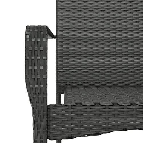 WFAUIBR Dining Set with Cushions 5 Piece Patio ,Bistro Sets,Coffee Table Sets, Whether You Have a Balcony, Lawn, Garden, or Poolside, This Set is Outdoor Spaces,Black,5 Piece 35.4"