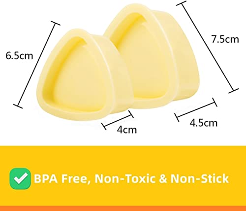 NCYOEW Onigiri Mold, Musubi Maker Press and 2 Triangle Rice Molds, Non Stick Musubi Maker Kit - Make Your Own Sushi at Home (Yellow)