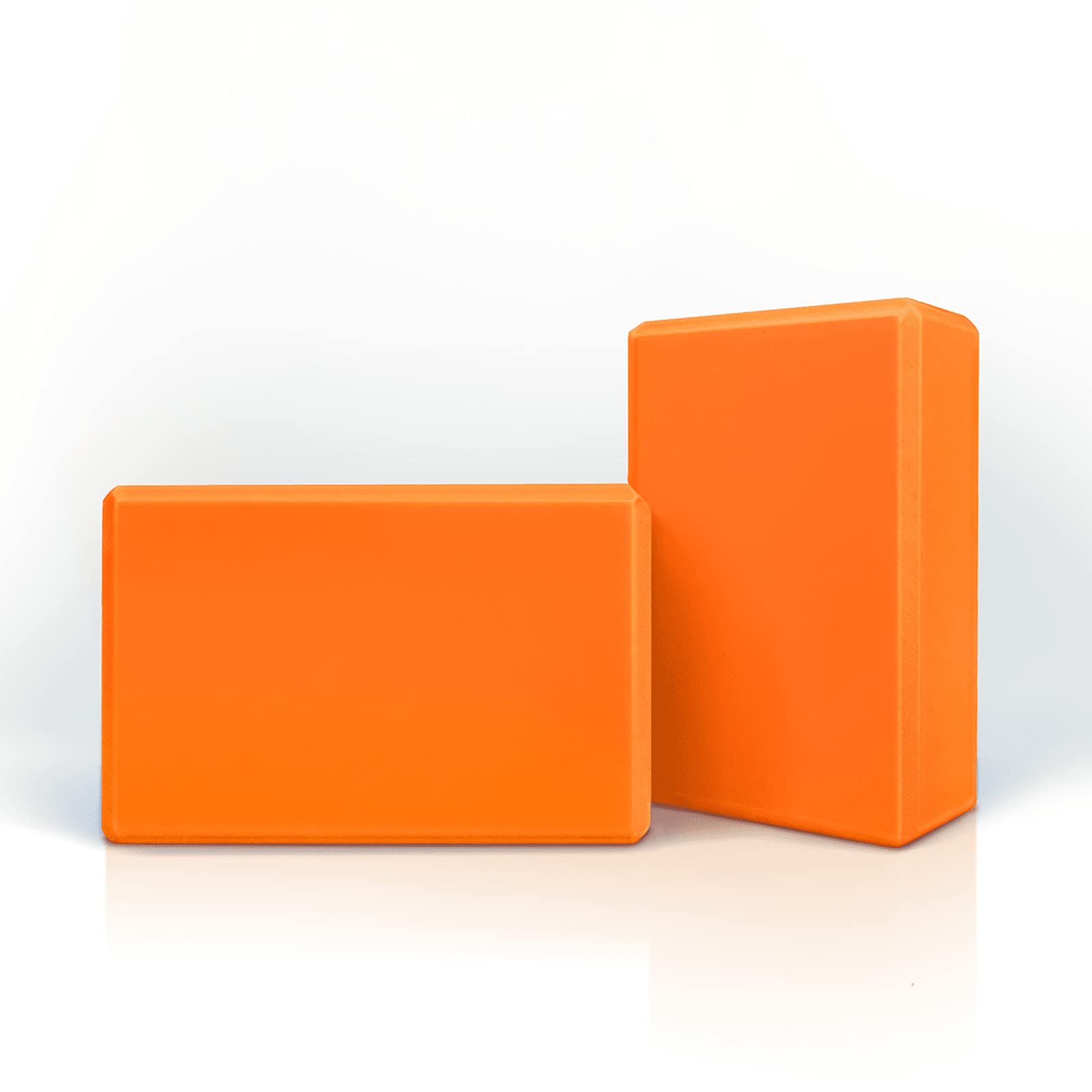 ENJIOKATE Yoga Block(Pack of 2), Comfortable to Touch, Suitable for Yoga, Pilates and Outdoor Exercises, Help Beginner Learn Asanas (Orange)