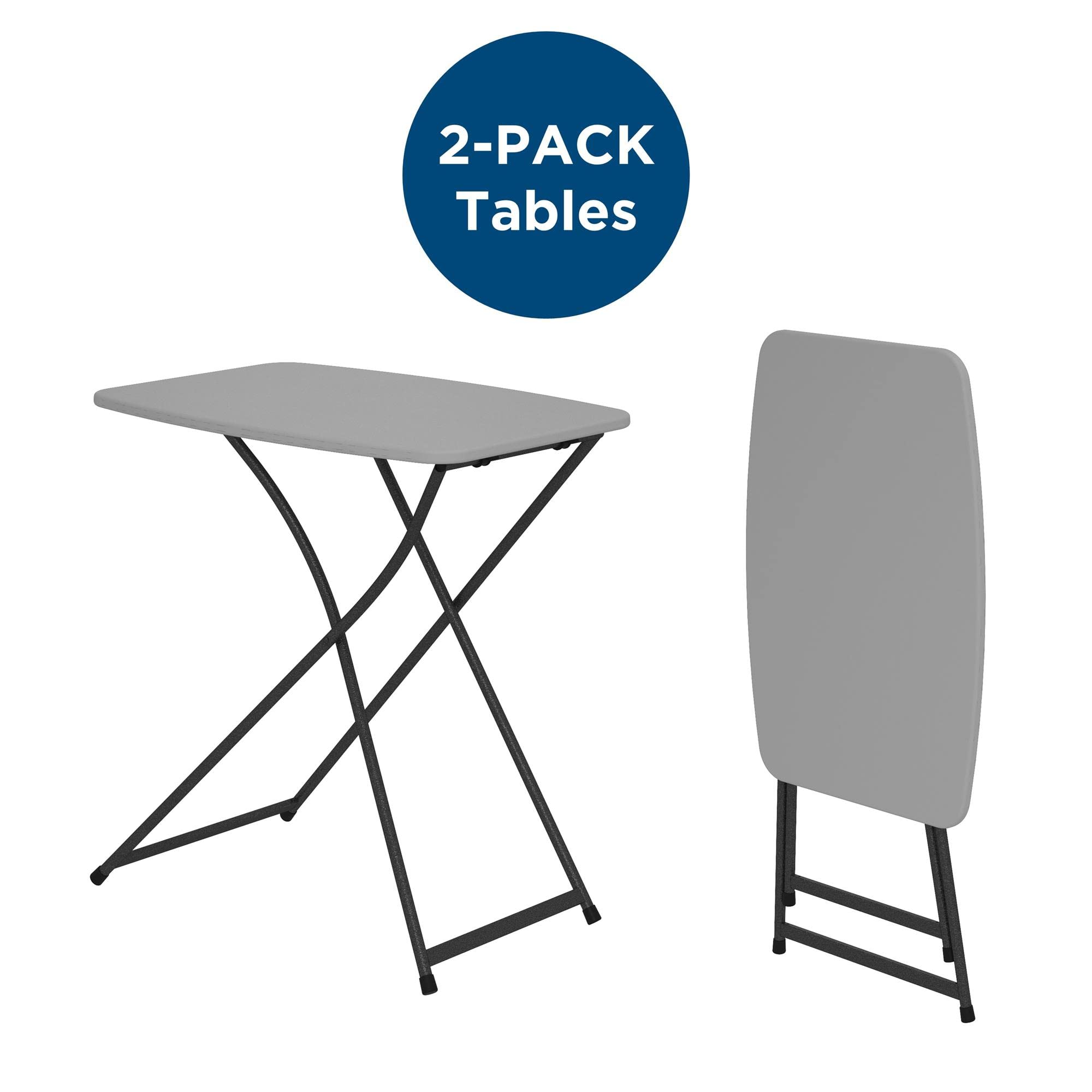 COSCO Multi-Purpose, Adjustable Height Personal Folding Activity Table, 1 Pack, Gray