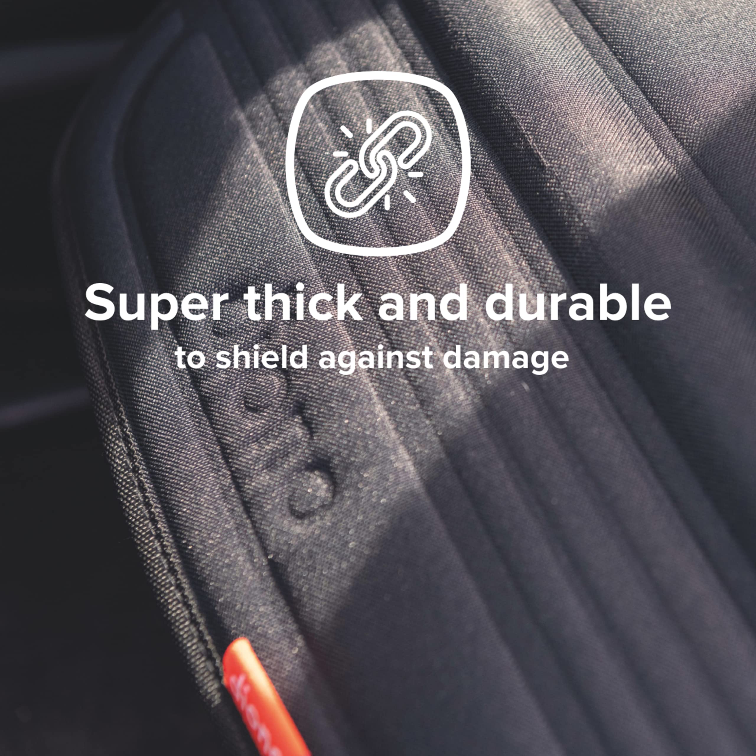 Diono Seat Guard Complete, Full Size Car Seat Protector for Under Child Car Seat, Crash Tested, Raised Edges, Thick Padding & Non Slip Backing for Durable Protection, Black