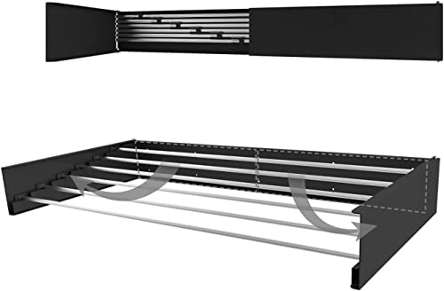 NEBU Clothes Laundry Drying Rack 40β- an Elegant Wall-Mounted Hanger, Folding Stainless Steel Collapsible, Space Saver with 20 Linear feet, Drying Capacity 40lbs