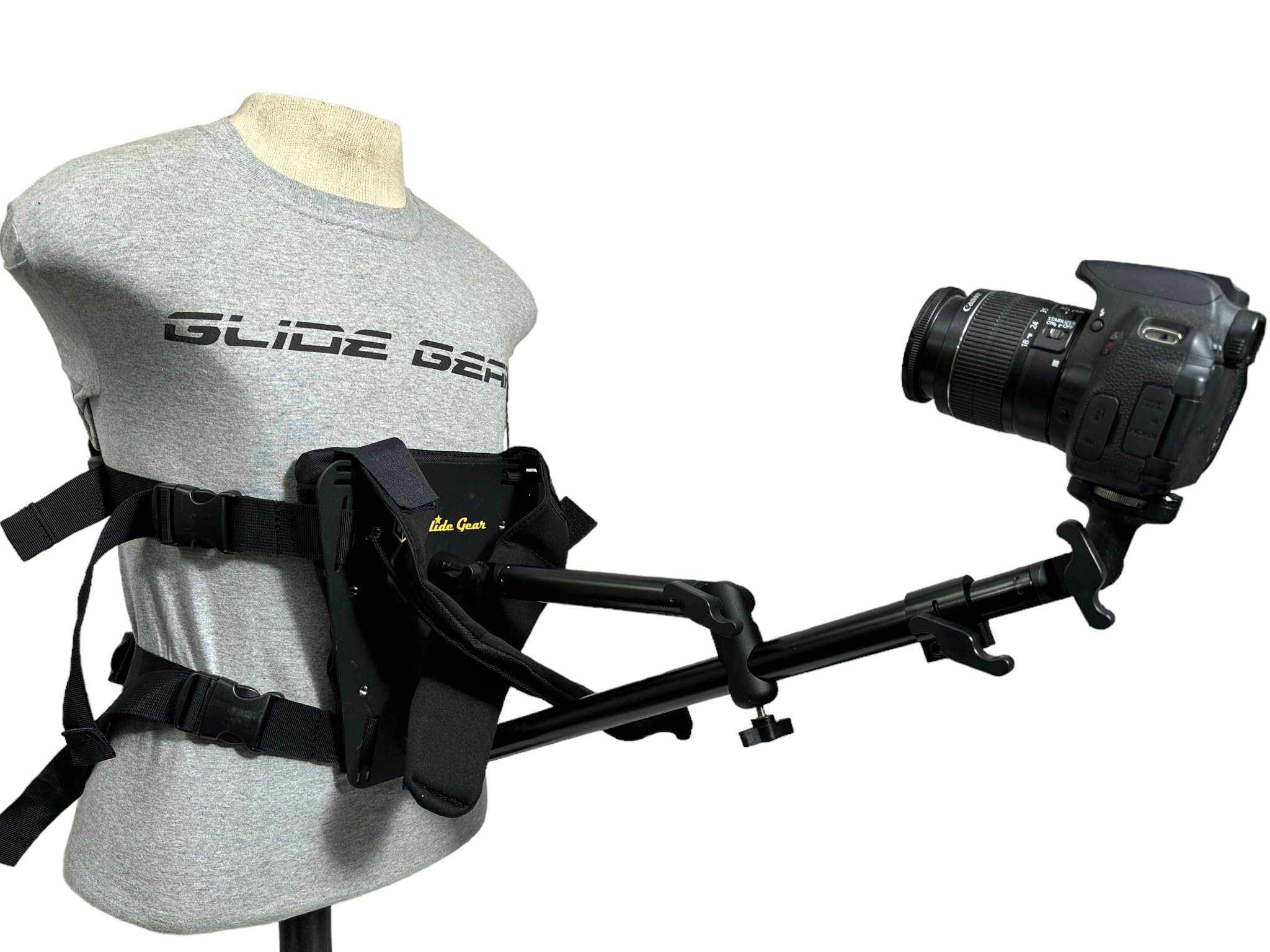 Glide Gear SNC100 Video Camera Snorricam 3rd Person DSLR Vest Hands-Free Front and Rear Body Camera Mount Harness - 1.5kg Payload - Ideal for POV and Third-Person Shooting Angles