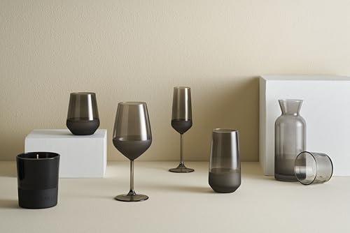 RAKLE – Luxury Matte Black Wine Glasses Set of 4 – 16.5Oz Glass Set Ideal for Special Events, Themed Parties, Dinner Table, Everyday Use – Modern and Elegant Design - Luxury Wine Glasses