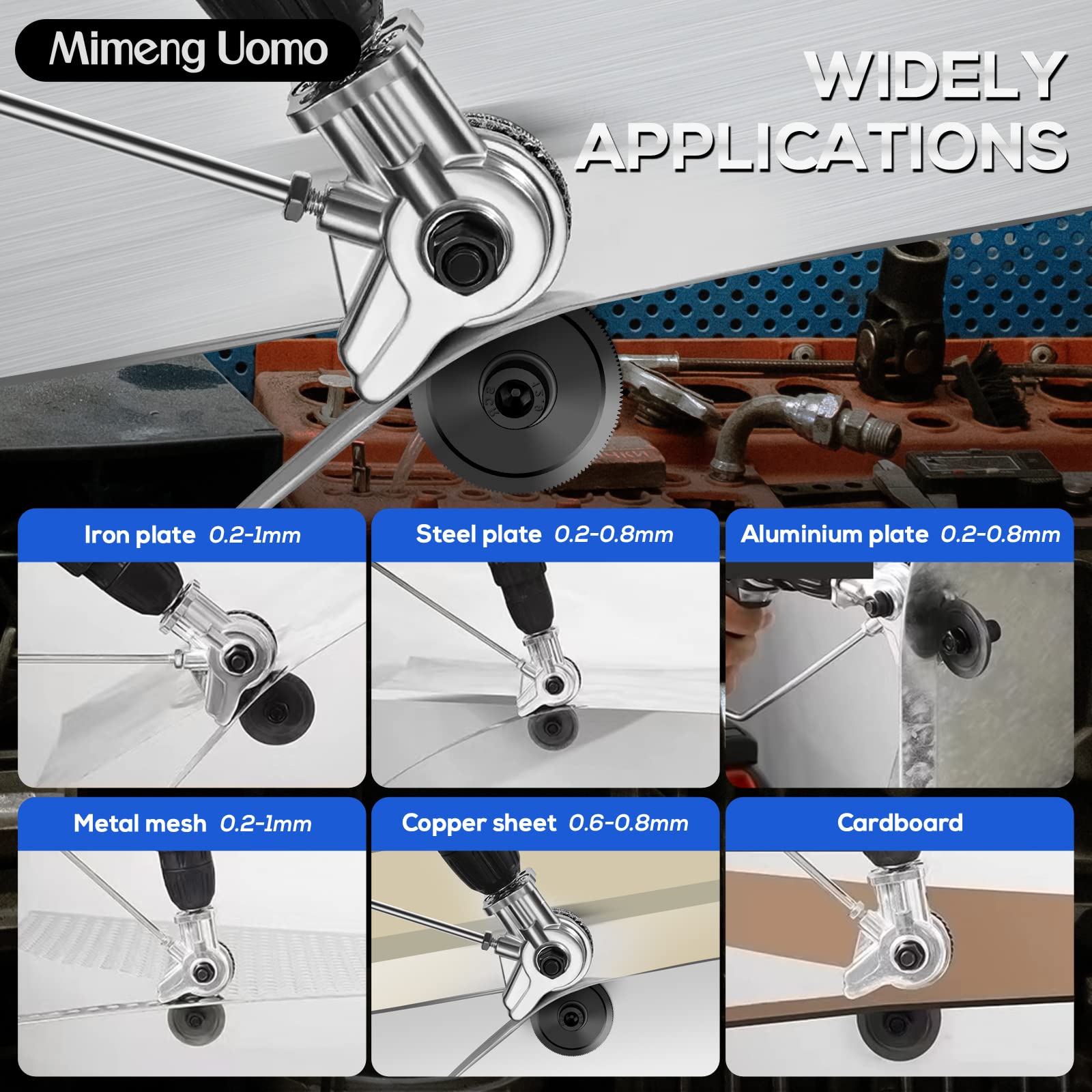 Electric Drill Shears Attachment Plate Sheet Cutter Nibbler for Cutting Aluminium, Iron, Stainless Steel, Copper, or Other Metal Sheets, Tin Cutters for Drill, Saving Accessory Retrofit Cutter
