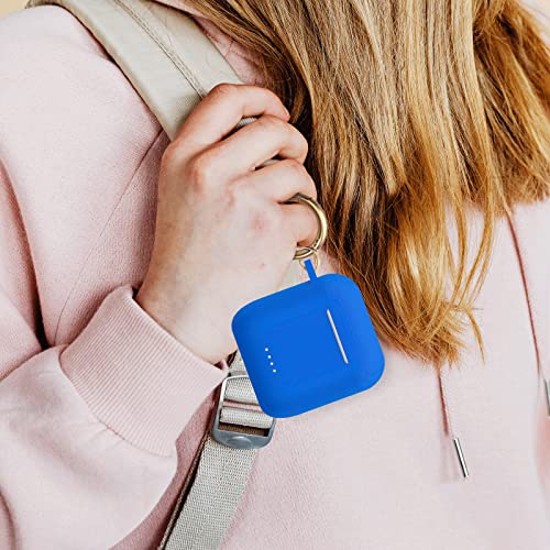 MOLOVA Protective Silicone Case Compatible with Tozo t6, Front LED Visible, Premium Accessory Shockproof tozo t6 Case Cover with Keychain. (Blue)