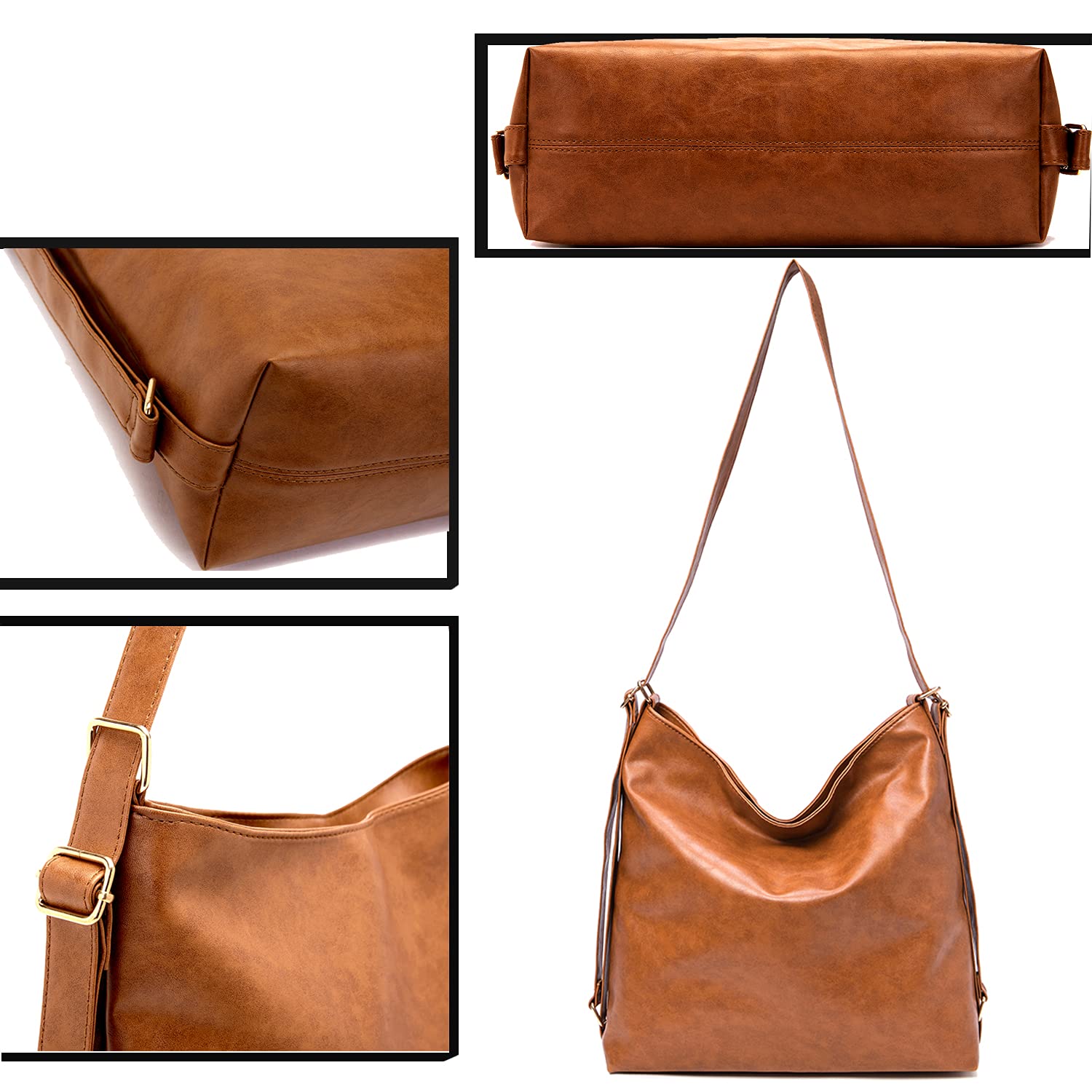 Crossbody Bags for Women - Leather Small Backpack Purse Shoulder Bag